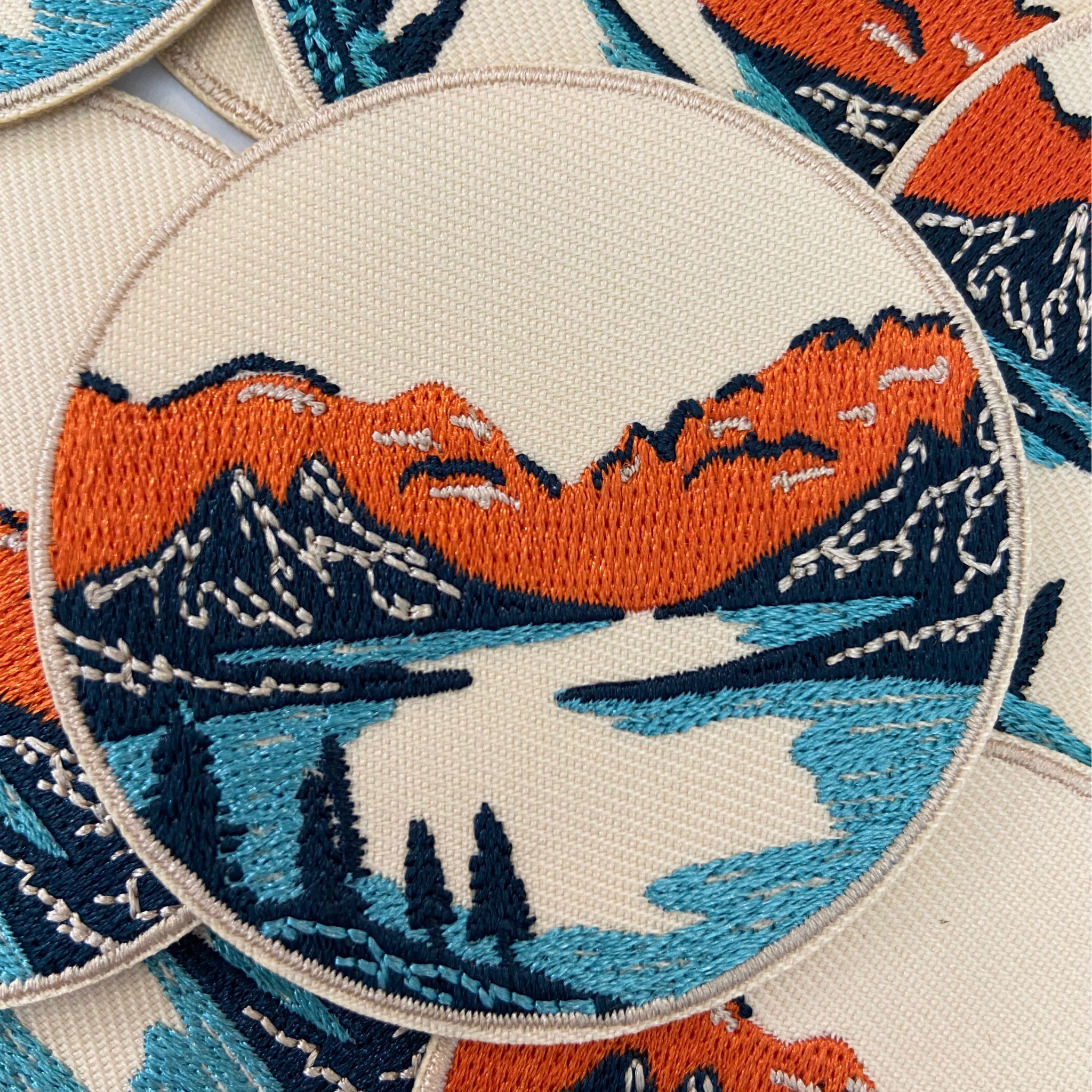 2 1/2" Round Scenic Patch - Embroidered Hat Patch – TEELUX